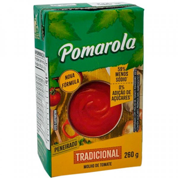 Mugen Foods Molho de Tomate Trad. Tetra 260g Pomarola - Molhos - Conservas e Enlatados